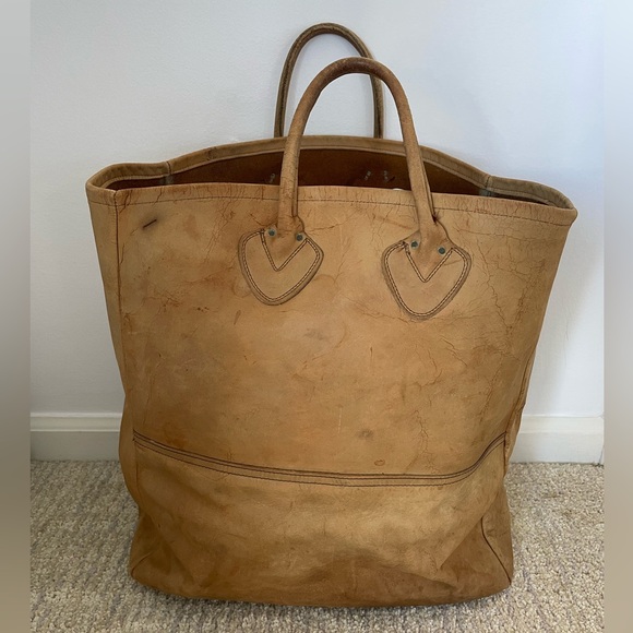 L.L. Bean | Bags | Rare Vintage Ll Bean Large Brown Leather Boat Tote ...